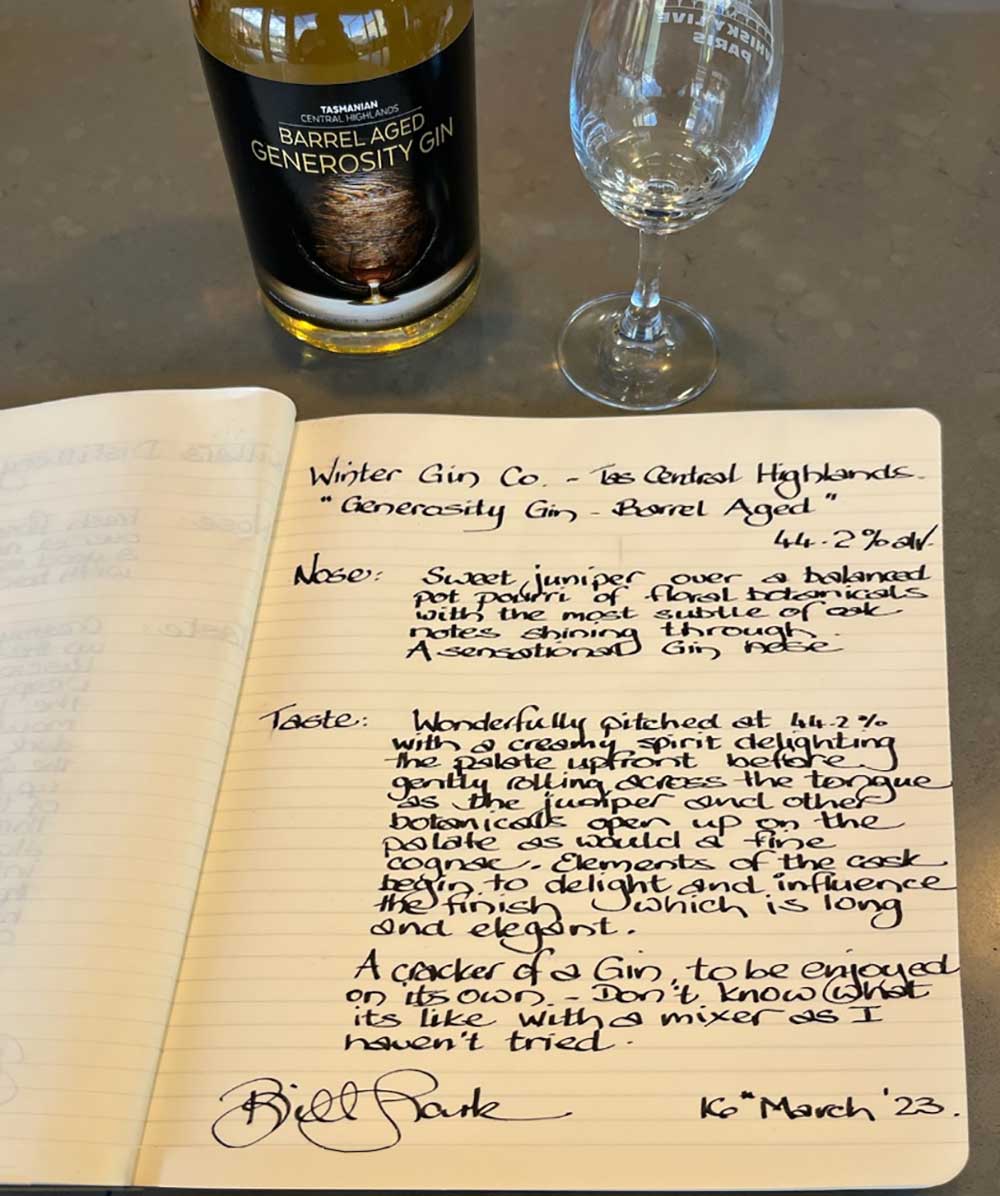 BARREL AGED - GENEROSITY GIN – Winter Gin Company